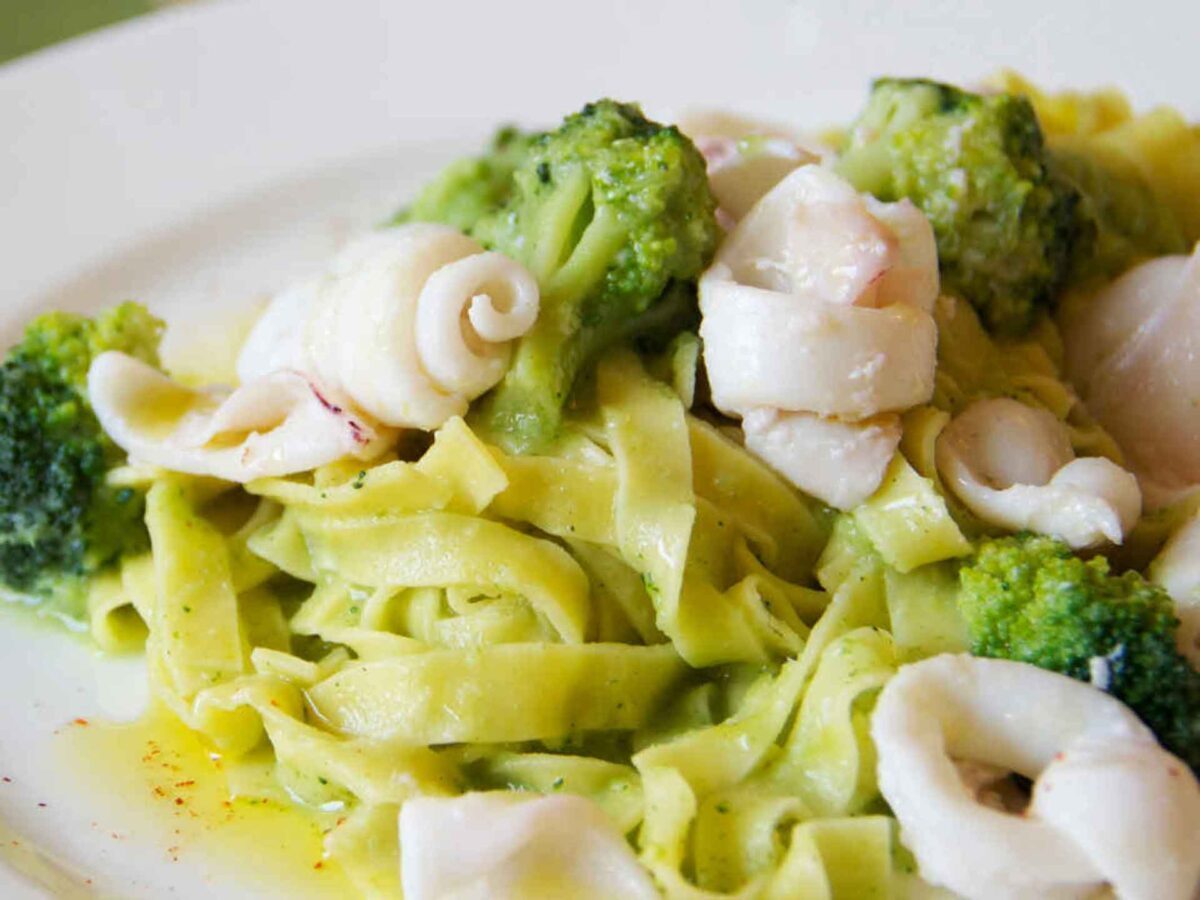 Chitarrine Broccoletti e Seppioline - Pasta di Montagna